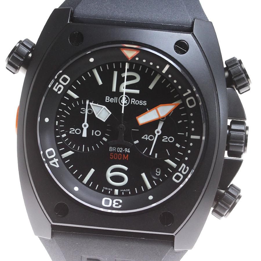 ベル&ロス ベル＆ロス Bell＆Ross BR02-94CFB-R マリーン クロノグラフ 自動巻き メンズ 美品 _849398 ...