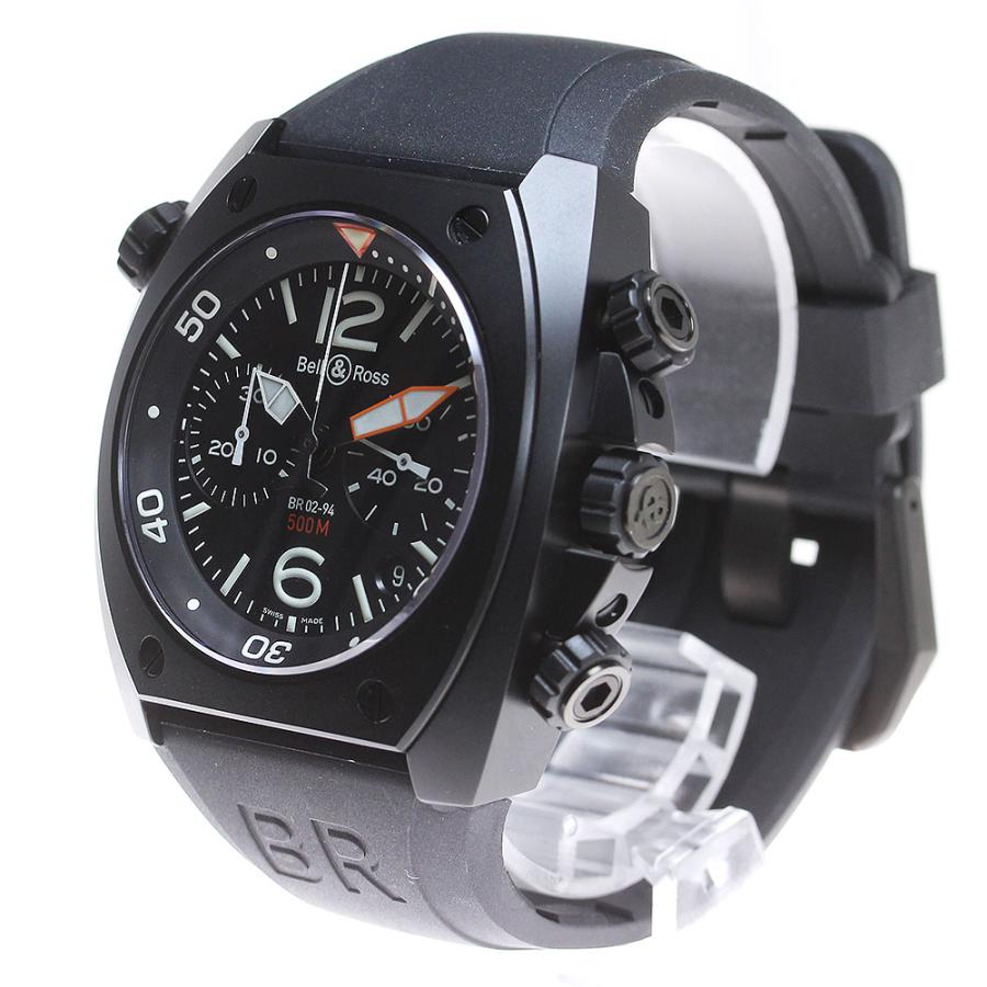 ベル＆ロス Bell＆Ross BR02-92CFB-R マリーン クロノグラフ 自動巻き メンズ 美品 _849398 : 849398 ...