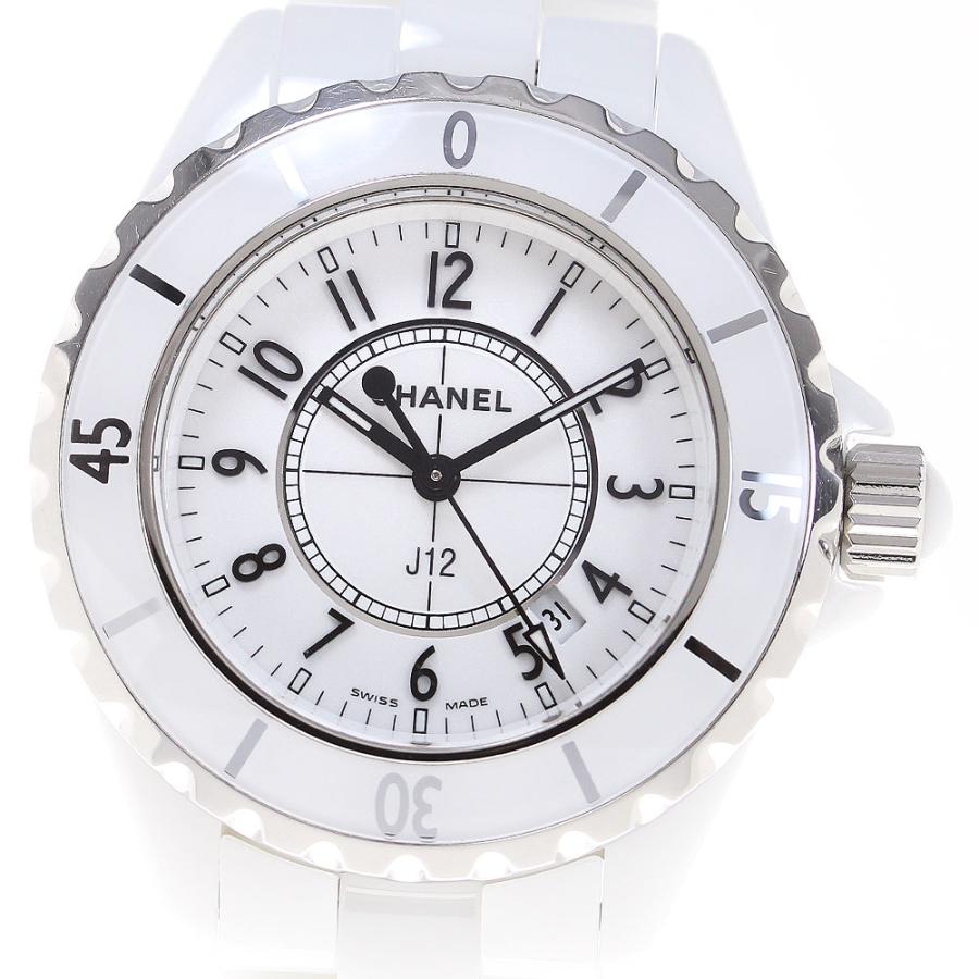 CHANEL（シャネル） CHANEL H0968 J12 33mm 白セラミック デイト クォーツ レディース _849411 ...