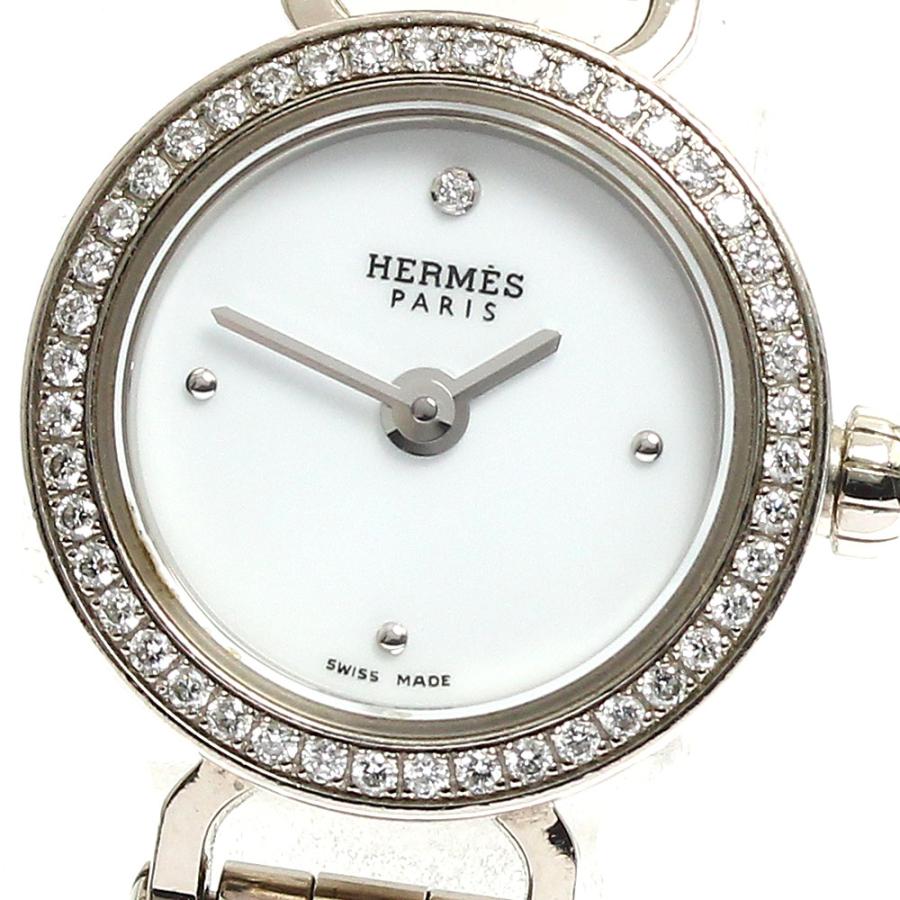 HERMES エルメス FG1.191 フォーブル K18WG ダイヤベゼル クォーツ レディース _849825 : CLOSER Yahoo!ショップ - 通販 - Yahoo!ショッピング