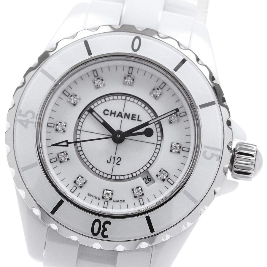 CHANEL シャネル H1628 J12 33MM 白セラミック 12Pダイヤ クォーツ レディース 美品 _862220 : CLOSER Yahoo!ショップ - 通販 - Yahoo ...