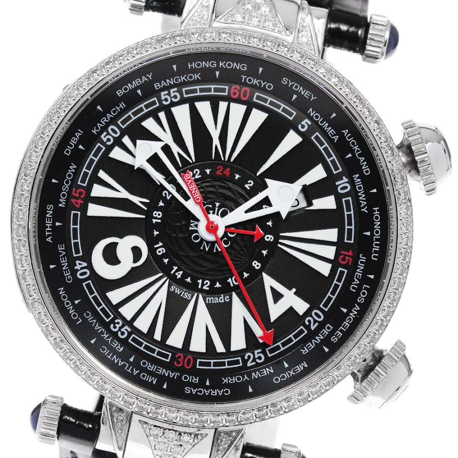 ジオモナコ Gio Monaco 381A ジオポリス ワールドタイム ダイヤベゼル 自動巻き メンズ 箱付き_862392 : 862392 ...