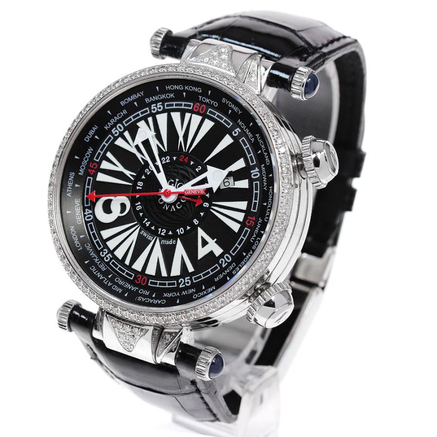 ジオモナコ Gio Monaco 381A ジオポリス ワールドタイム ダイヤベゼル 自動巻き メンズ 箱付き_862392 : 862392 ...