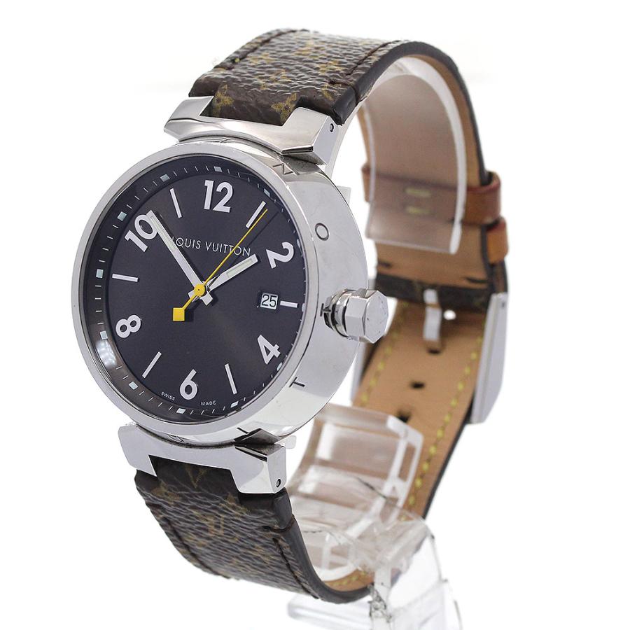 LOUIS VUITTON ルイ・ヴィトン Q1111 タンブール デイト クォーツ メンズ 箱付き_863073 : CLOSER ...