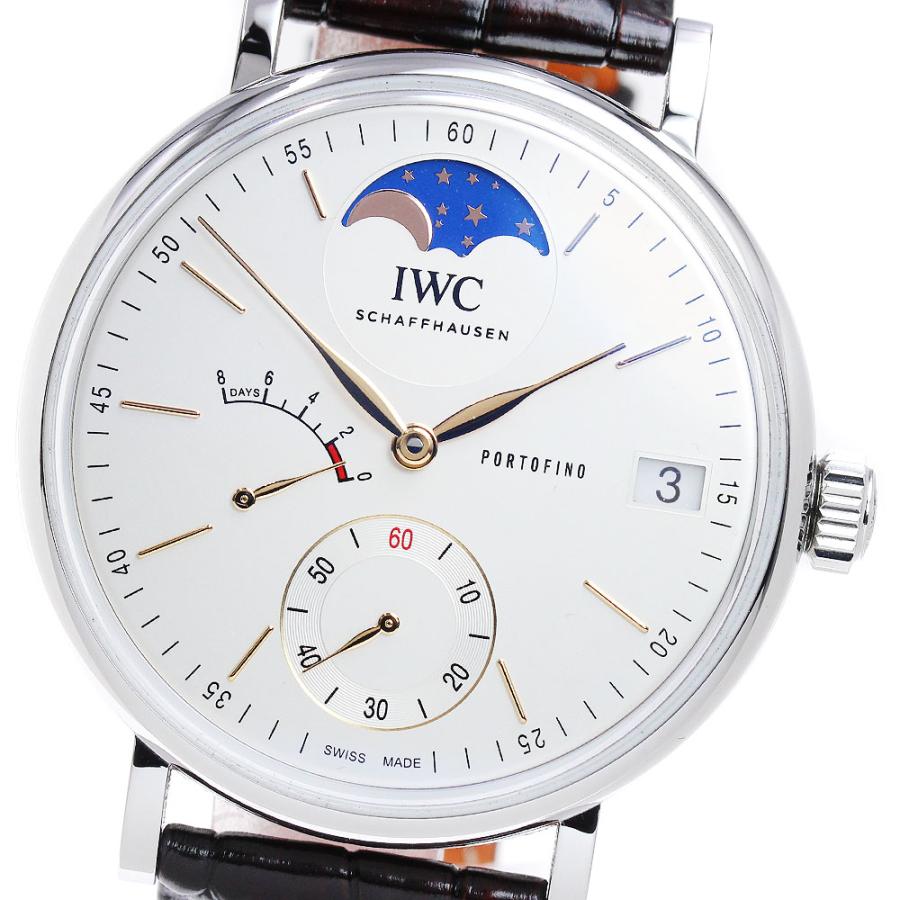 IWC SCHAFFHAUSEN IW516401 ポートフィノ ムーンフェイズ 手巻き メンズ 良品 箱・保証書付き_863721 ...