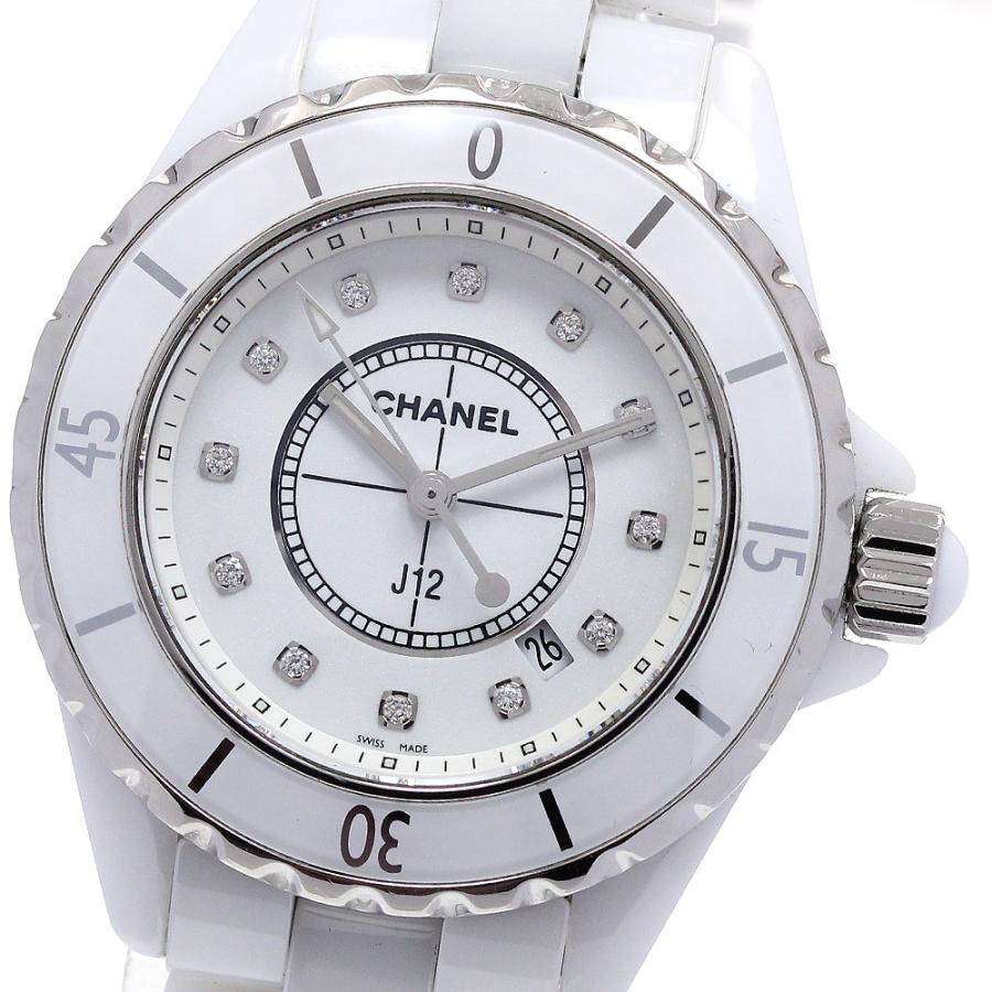 シャネル CHANEL H1628 J12 33MM 白セラミック 12Pダイヤ クォーツ レディース 良品 _864186 : 864186 : CLOSER Yahoo!ショップ - 通販 ...