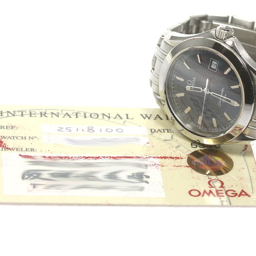 OMEGA オメガ 2511.81 シーマスター120 デイト クォーツ メンズ 保証書付き_866557 : CLOSER Yahoo ...