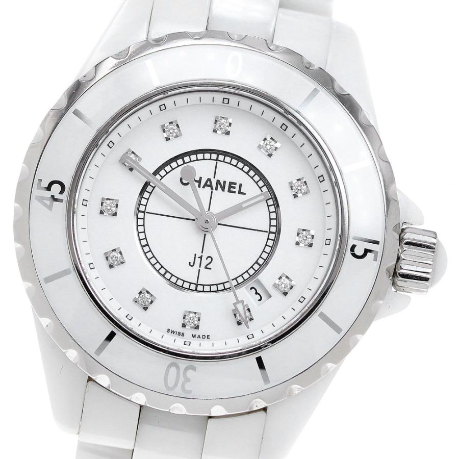 CHANEL シャネル H1628 J12 白セラミック 12Pダイヤ クォーツ レディース _866933 : CLOSER Yahoo!ショップ - 通販 - Yahoo!ショッピング