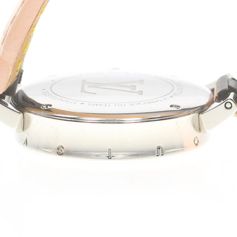 LOUIS VUITTON ルイ・ヴィトン QA017 タンブール ムーンディヴァインPM ダイヤモンド クォーツ レディース 良品 箱・保証 ...