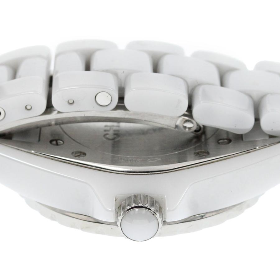 CHANEL シャネル H2422 J12 33mm 白セラミック 8Pダイヤ クォーツ レディース 保証書付き_868220 ...