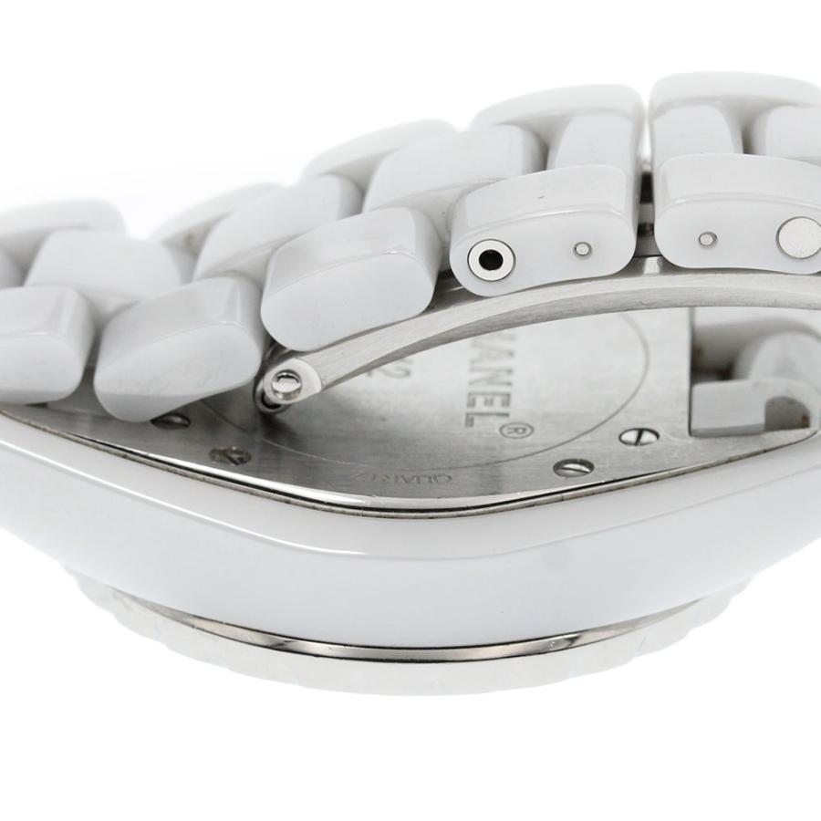 CHANEL シャネル H2422 J12 33mm 白セラミック 8Pダイヤ クォーツ レディース 保証書付き_868220 ...