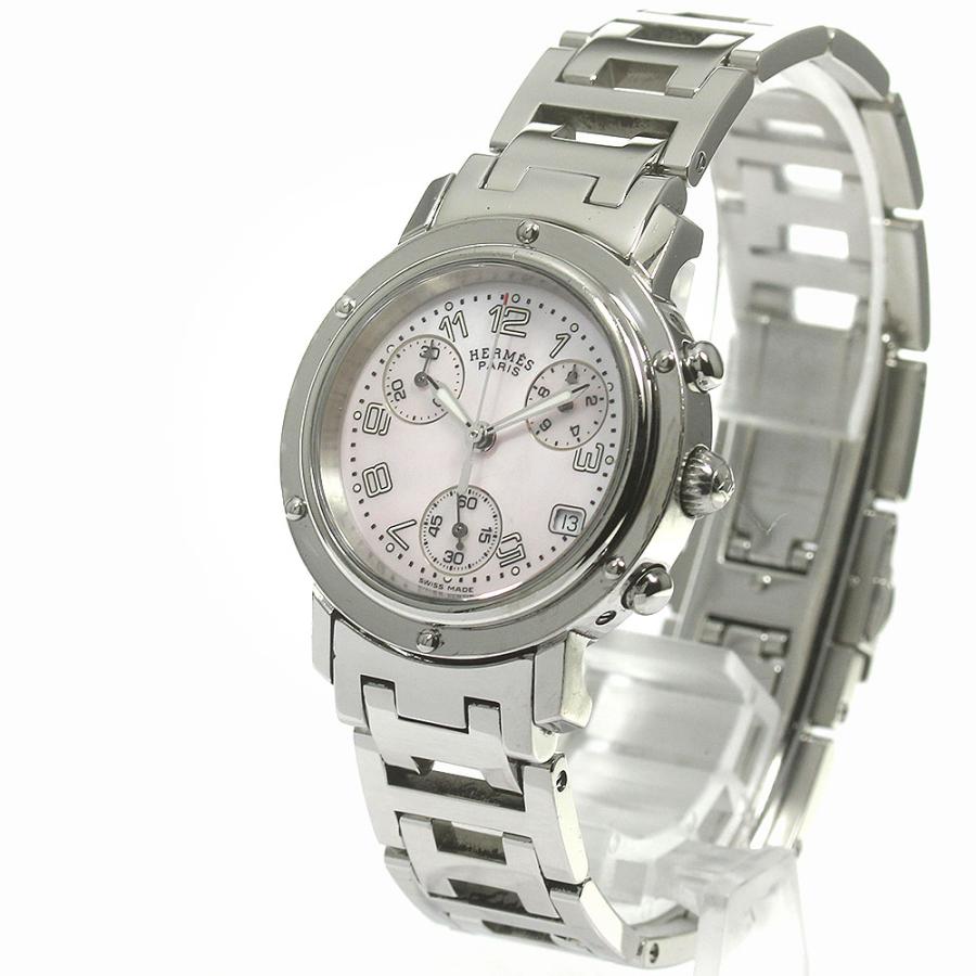 HERMES エルメス CL1.310 クリッパークロノ デイト クォーツ レディース _868356 : CLOSER Yahoo!ショップ - 通販 - Yahoo!ショッピング