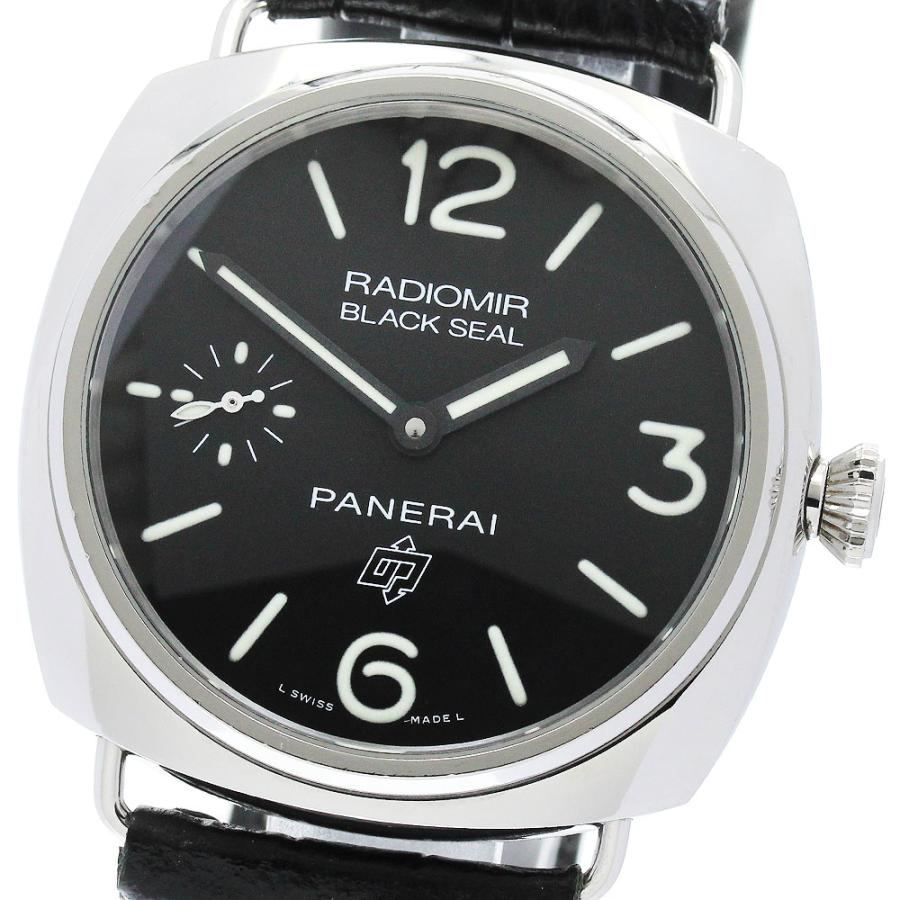 OFFICINE PANERAI パネライ PAM00380 ラジオミール ブラックシール ロゴ スモールセコンド 手巻き メンズ ...