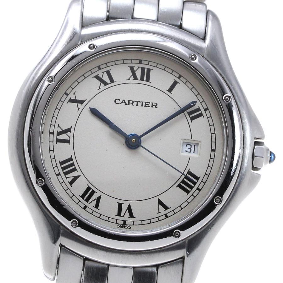 Cartier カルティエ CARTIER パンテールクーガーLM デイト クォーツ ボーイズ _869338 : CLOSER Yahoo!ショップ - 通販 - Yahoo!ショッピング