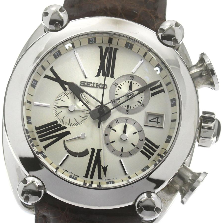 SEIKO（セイコー） SEIKO SBLA025/5R86-0AB0 ガランテ クロノグラフ パワーリザーブ スプリングドライブ メンズ ...