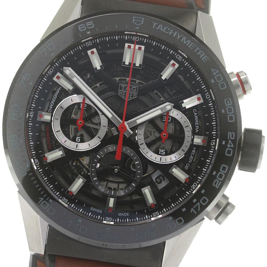 TAG HEUER タグホイヤー CBG2A10 カレラ キャリバーホイヤー02 クロノグラフ デイト 自動巻き メンズ 美品 内箱付き ...