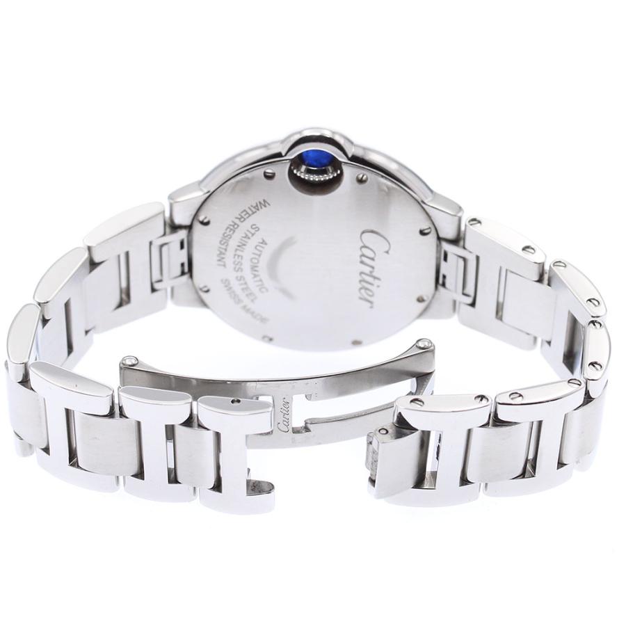 Cartier カルティエ CARTIER W4BB0023 バロンブルー ドゥ 33mm ダイヤベゼル 自動巻き レディース _870623 ...