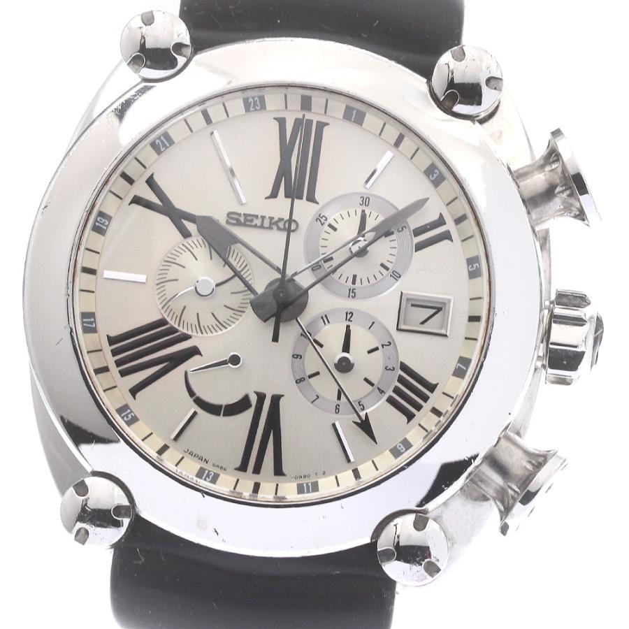 SEIKO（セイコー） SEIKO SBLA025/5R86-0AB0 ガランテ クロノグラフ パワーリザーブ スプリングドライブ メンズ ...