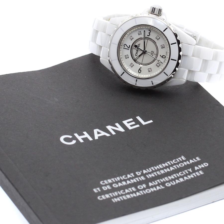 CHANEL（シャネル） CHANEL H2422 J12 33mm 白セラミック 8Pダイヤ クォーツ レディース _874008 ...