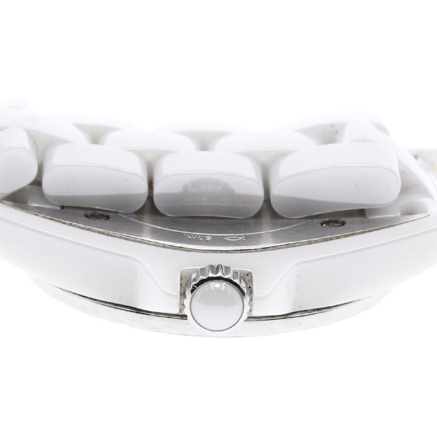 CHANEL シャネル H2572 J12 白セラミック ダイヤベゼル 8Pダイヤ クォーツ レディース 保証書付き_876075 ...