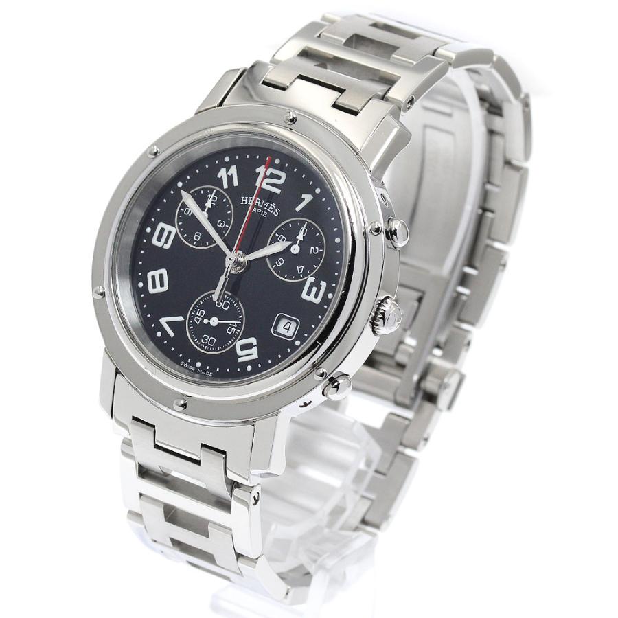 HERMES エルメス CL1.910 クリッパークロノ デイト クォーツ メンズ _876183 : CLOSER Yahoo!ショップ - 通販 - Yahoo!ショッピング