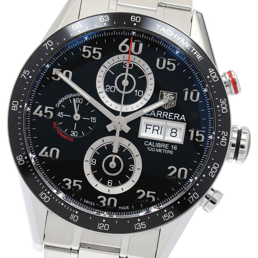 TAG HEUER タグホイヤー CV2A10.BA0796 カレラ キャリバー16 クロノグラフ デイデイト 自動巻き メンズ 保証書付き ...