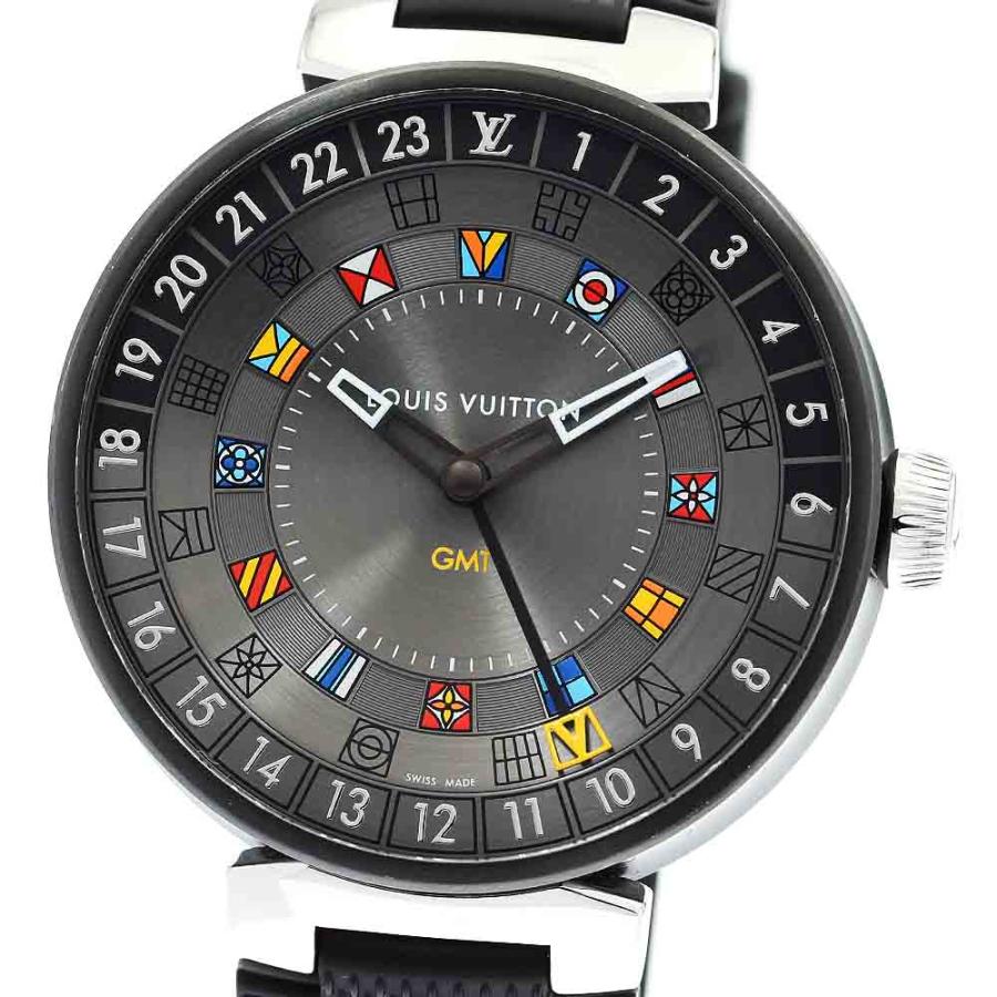 LOUIS VUITTON（ルイ・ヴィトン） LOUIS VUITTON QA097 タンブール ムーンデュアルタイム GMT クォーツ ...