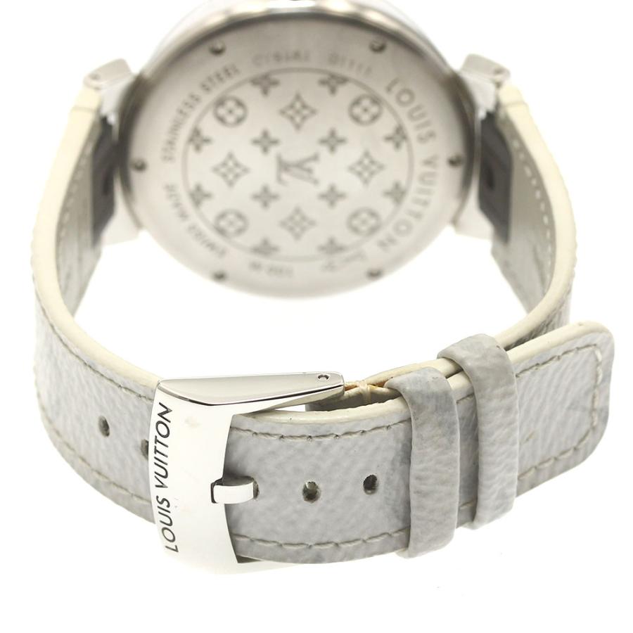 LOUIS VUITTON ルイ・ヴィトン Q1111 タンブール デイト クォーツ メンズ 美品 箱・保証書付き_877324 ...
