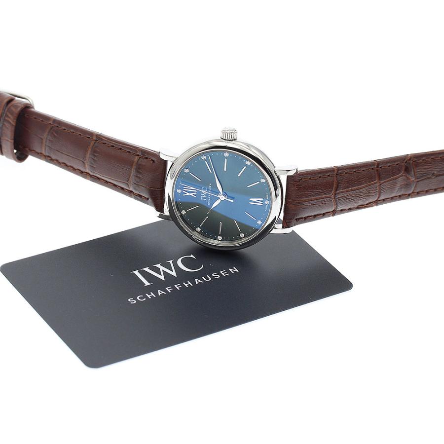 IWC SCHAFFHAUSEN IW357405 ポートフィノ オートマティック 34 12Pダイヤ 自動巻き レディース 良品 保証書付き ...