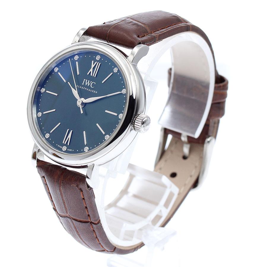 IWC SCHAFFHAUSEN IW357405 ポートフィノ オートマティック 34 12Pダイヤ 自動巻き レディース 良品 保証書付き ...