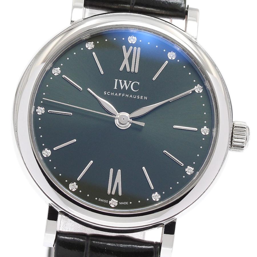 IWC SCHAFFHAUSEN IW357405 ポートフィノ オートマティック 34 12Pダイヤ 自動巻き レディース 保証書付き ...