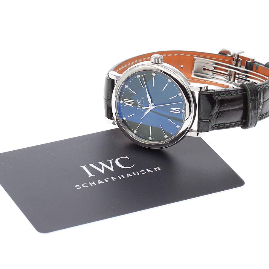 IWC SCHAFFHAUSEN IW357405 ポートフィノ オートマティック 34 12Pダイヤ 自動巻き レディース 保証書付き ...