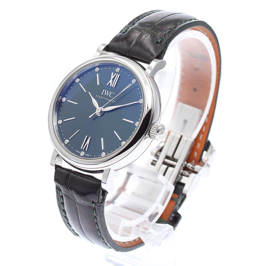 IWC SCHAFFHAUSEN IW357405 ポートフィノ オートマティック 34 12Pダイヤ 自動巻き レディース 保証書付き ...