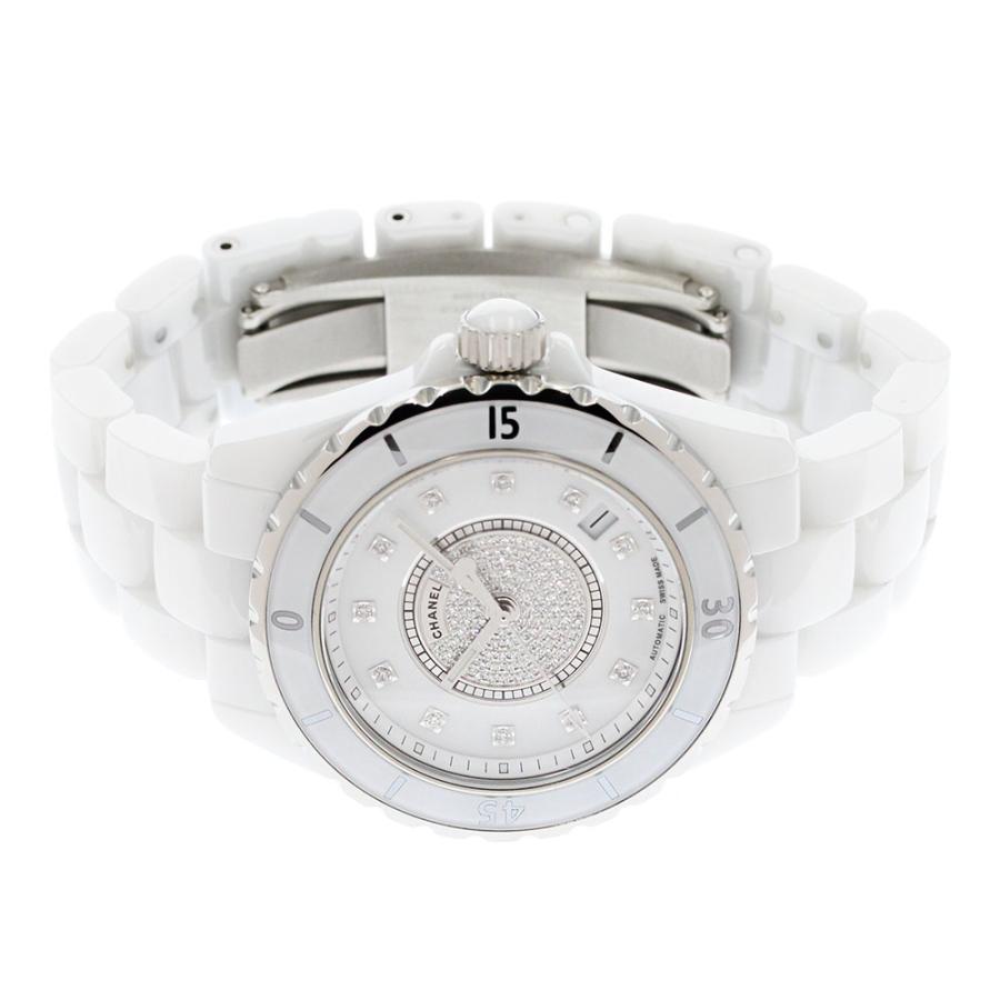 CHANEL（シャネル） CHANEL H1759 J12 38mm 白セラミック センターダイヤ 12Pダイヤ 自動巻き メンズ ...