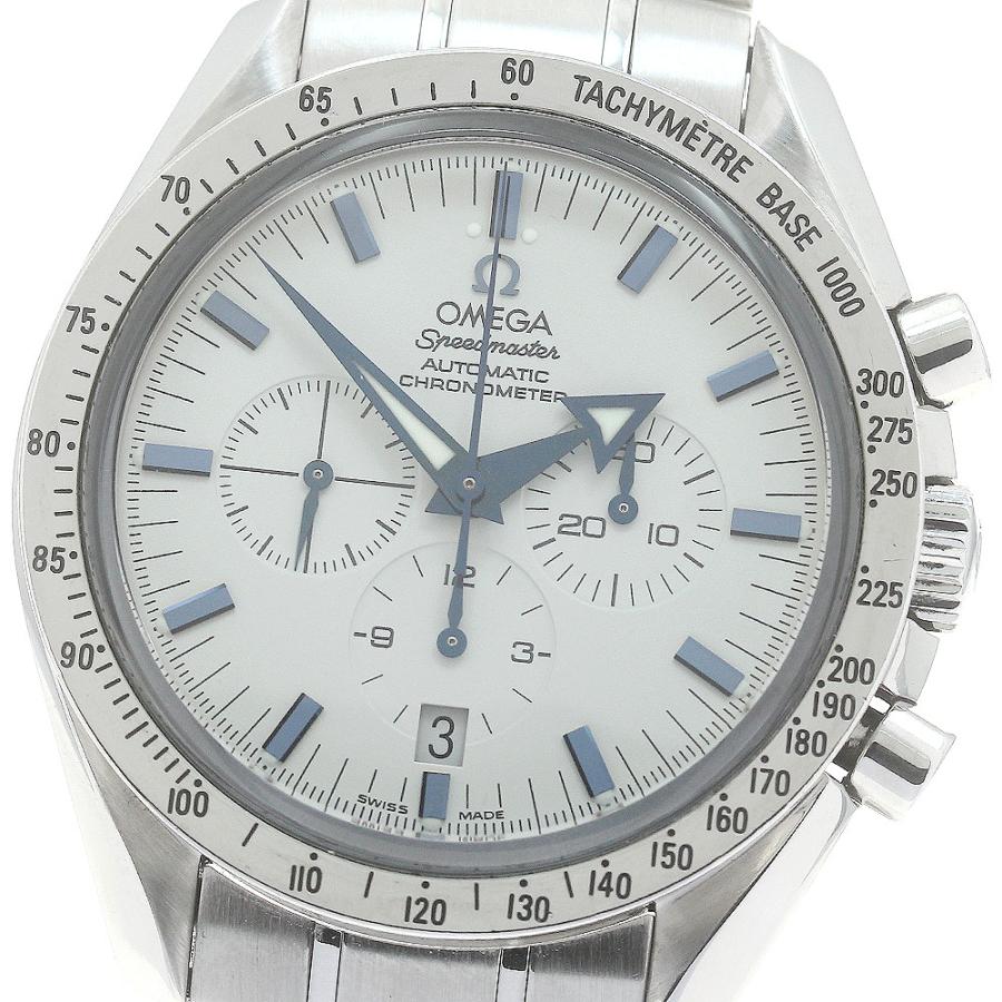 OMEGA オメガ 3551.20 スピードマスター ブロードアロー デイト クロノグラフ 自動巻き メンズ 保証書付き_878062 ...