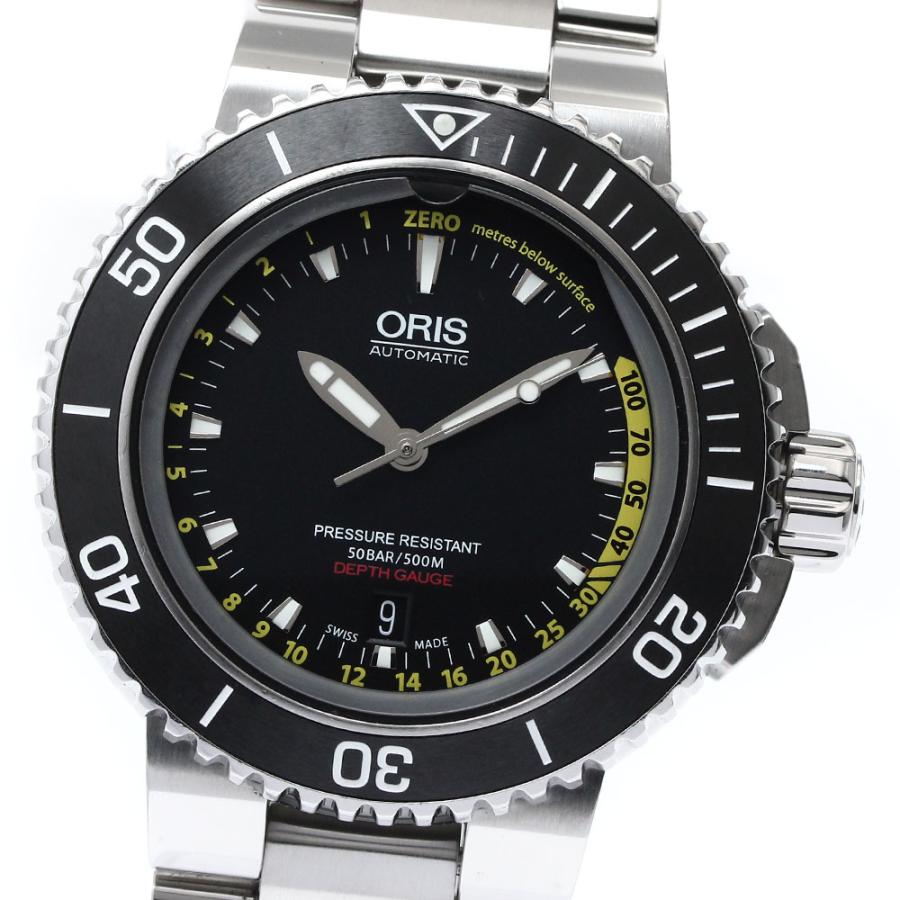 ORIS オリス 01 733 7675 4154-Set MB アクイス デプスゲージ 46MM デイト 自動巻き メンズ 箱・保証書付き_878856 : CLOSER Yahoo ...