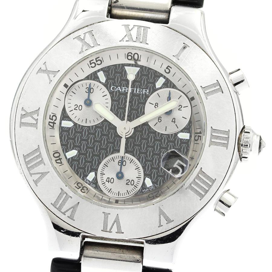 Cartier カルティエ CARTIER W10125U2 クロノスカフ クロノグラフ クォーツ メンズ _880780 : CLOSER Yahoo!ショップ - 通販 - Yahoo ...