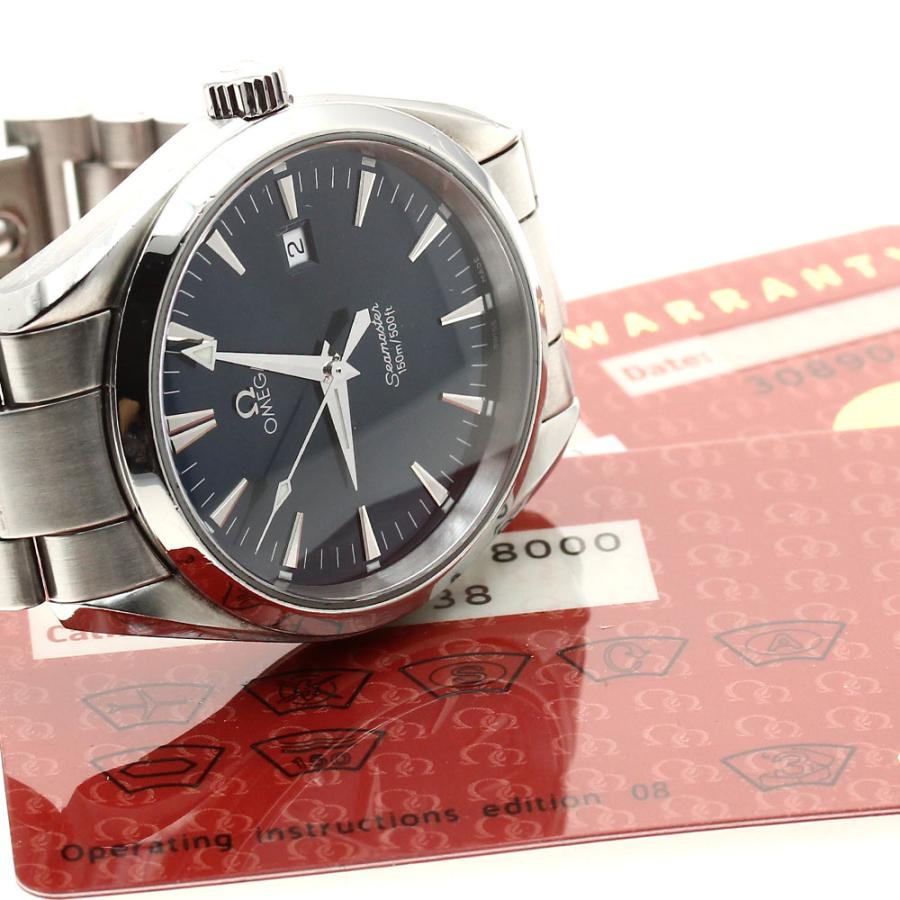 OMEGA オメガ 2517.80 シーマスター アクアテラ デイト クォーツ メンズ 保証書付き_881010 : CLOSER Yahoo!ショップ - 通販 - Yahoo!ショッピング