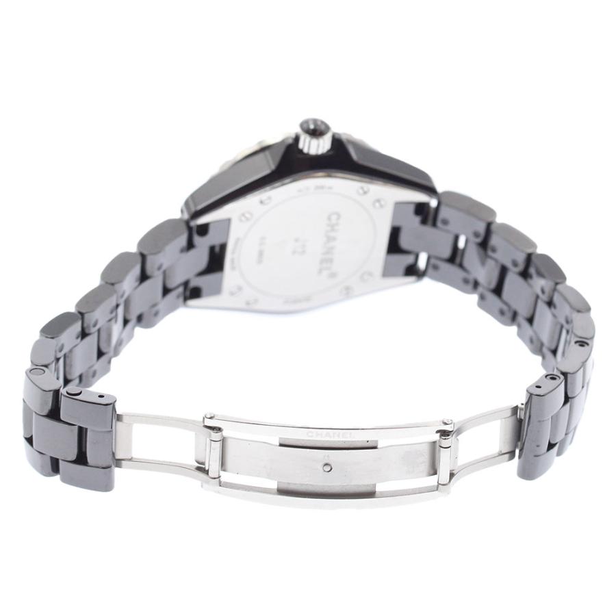 CHANEL（シャネル） CHANEL H1625 J12 黒セラミック 33mm 12Pダイヤ クォーツ レディース 良品 保証書付き ...