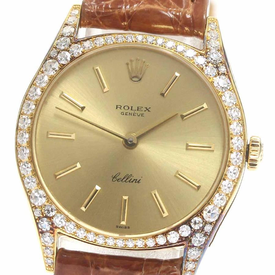 ROLEX ロレックス 3800 チェリーニ K18YG Cal.1601 アフターダイヤ 手巻き レディース _882863 : CLOSER Yahoo!ショップ - 通販 - Yahoo ...