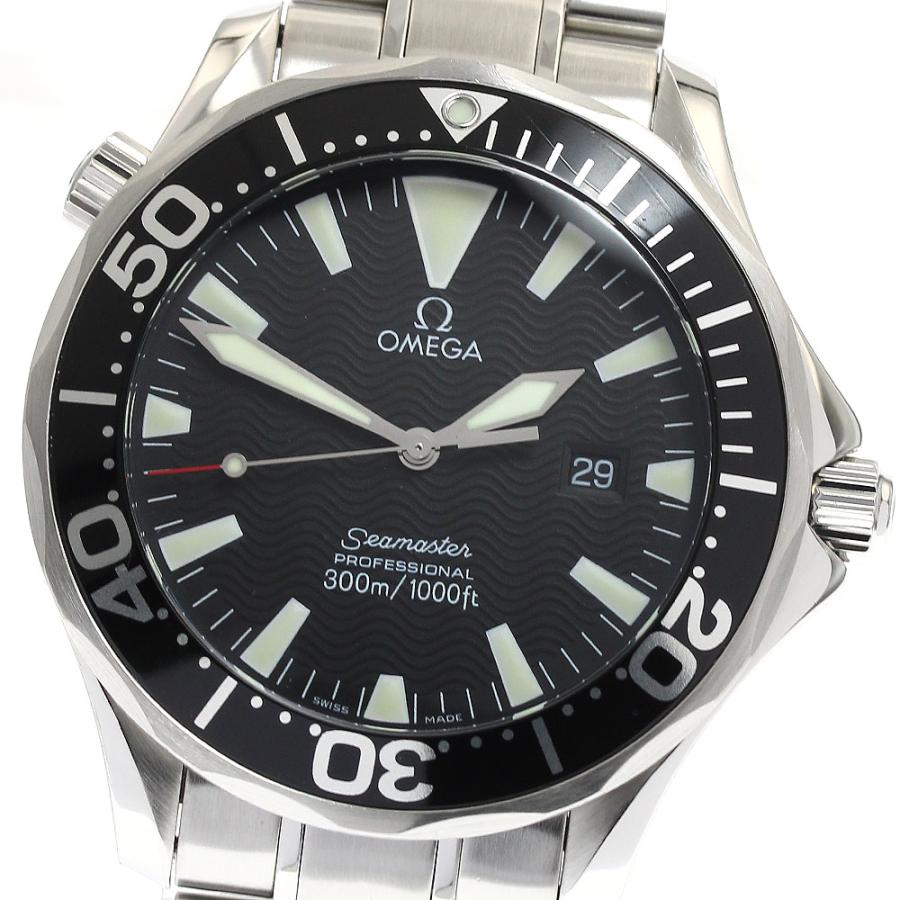 OMEGA オメガ 2264.50 シーマスター300 デイト クォーツ メンズ 保証書付き_886894 : CLOSER Yahoo!ショップ - 通販 - Yahoo!ショッピング