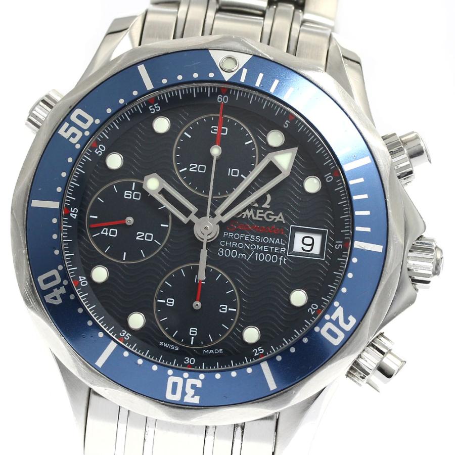 OMEGA オメガ 2225.80 シーマスター300 デイト クロノグラフ 自動巻き メンズ _888136 : CLOSER Yahoo!ショップ - 通販 - Yahoo!ショッピング