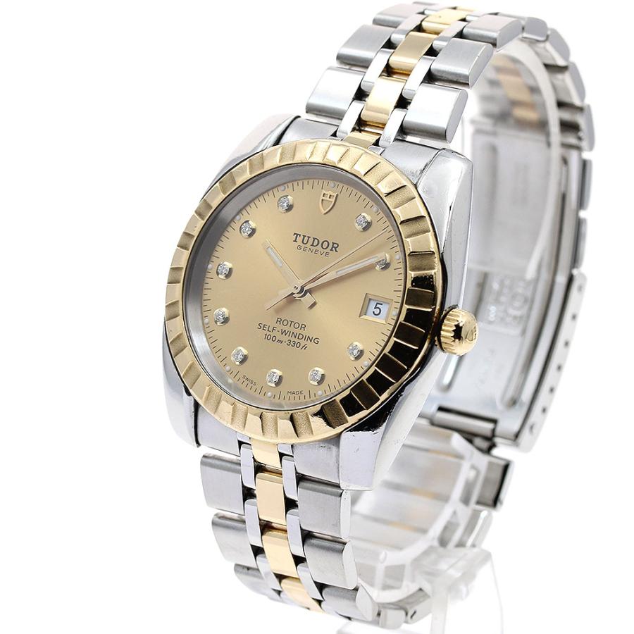 TUDOR チュードル 21013 クラシックデイト YGコンビ 10Pダイヤ 自動巻き メンズ _890098 : CLOSER Yahoo ...