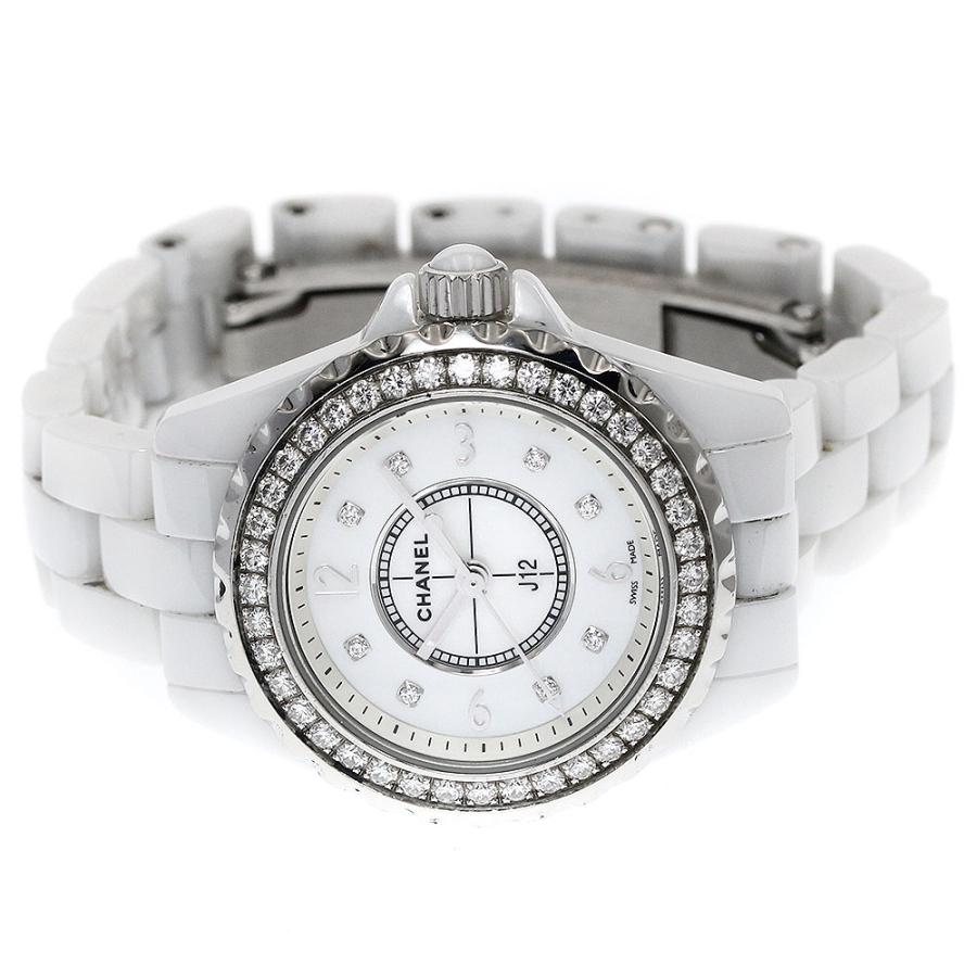 CHANEL シャネル H2572 J12 白セラミック ダイヤベゼル 8Pダイヤ クォーツ レディース _891752 : CLOSER ...