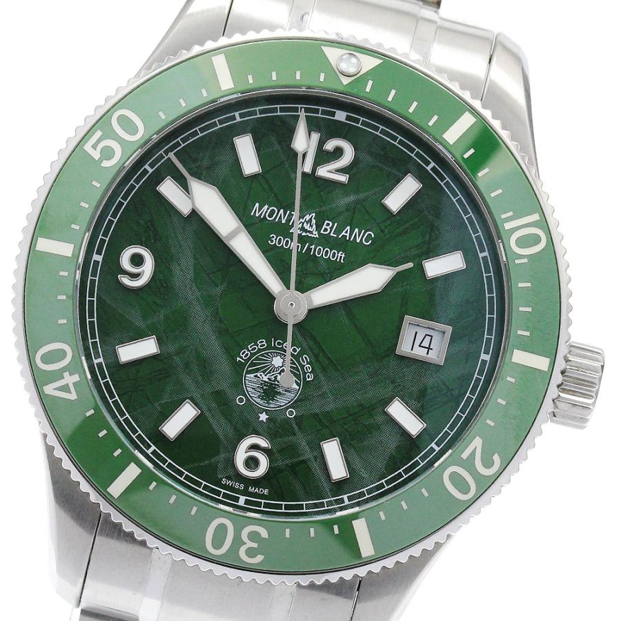 MONTBLANC（筆記具、時計） モンブラン MONTBLANC MB129373/7578 1858 アイスシー デイト 自動巻き メンズ 極美品 箱・保証書付き_893869 ...