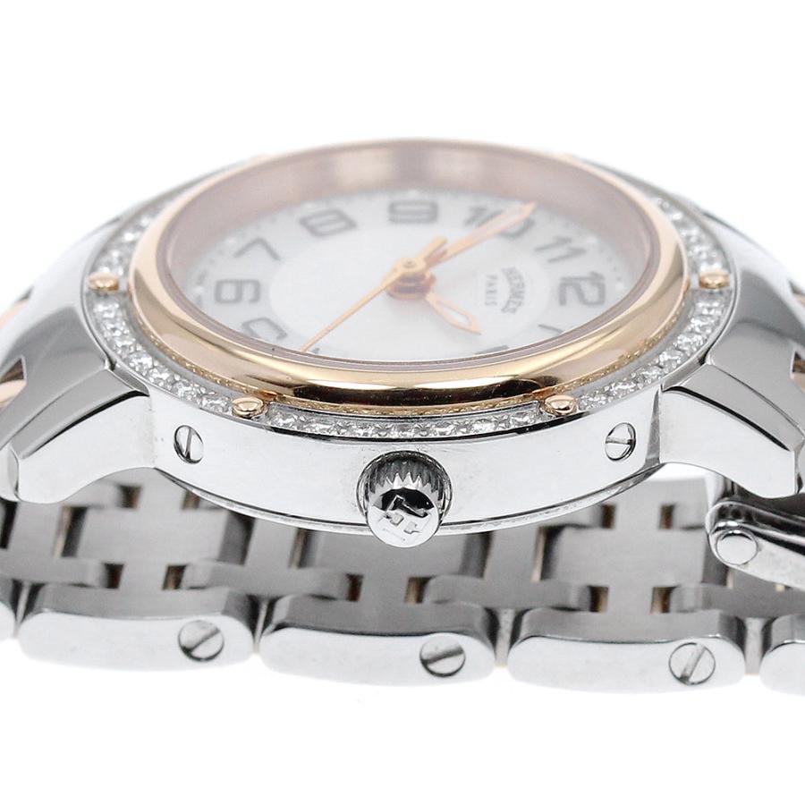 HERMES エルメス CP1.222 クリッパー ダイヤベゼル デイト クォーツ レディース _897173 : CLOSER Yahoo!ショップ - 通販 - Yahoo!ショッピング