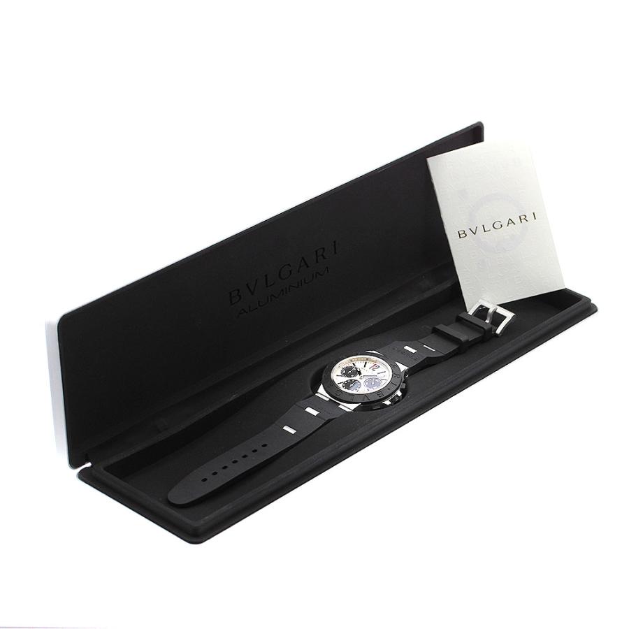 BVLGARI ブルガリ BB40ATCH/103383 アルミニウム デイト クロノグラフ 自動巻き メンズ 美品 内箱・保証書付き ...
