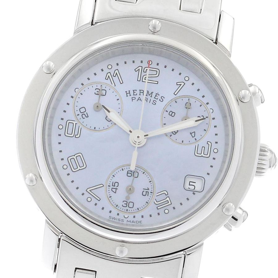 HERMES 訳あり エルメス CL1.310 クリッパークロノ デイト クォーツ レディース _900187 : CLOSER Yahoo!ショップ - 通販 - Yahoo!ショッピング
