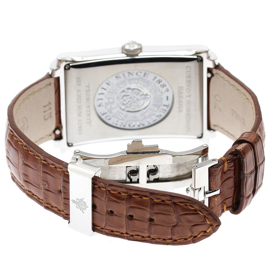 クエルボ・イ・ソブリノス CUERVO Y SOBRINOS A1012 ハバナ プロミネンテ デイト 自動巻き メンズ 良品 _900298 : CLOSER Yahoo!ショップ - 通販 ...