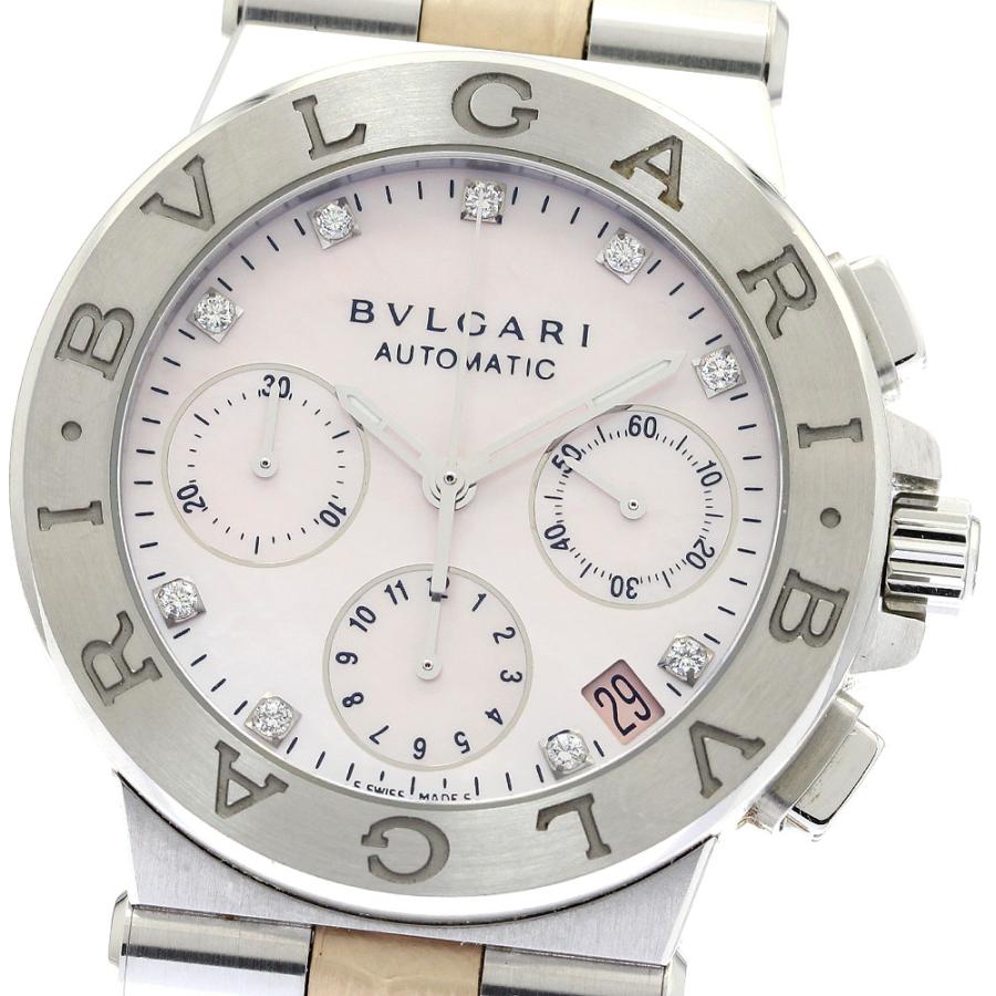 BVLGARI ブルガリ DG35SCH ディアゴノ クロノグラフ 9Pダイヤ 自動巻き ボーイズ _900462 : CLOSER Yahoo!ショップ - 通販 - Yahoo!ショッピング